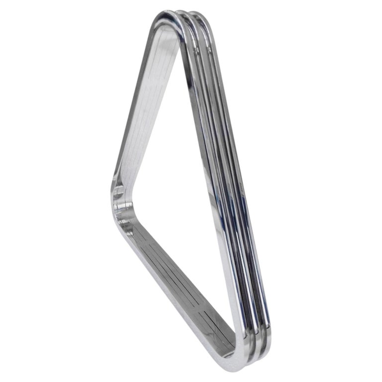 Art Deco Chrome Billiard Triangle For Sale at 1stDibs