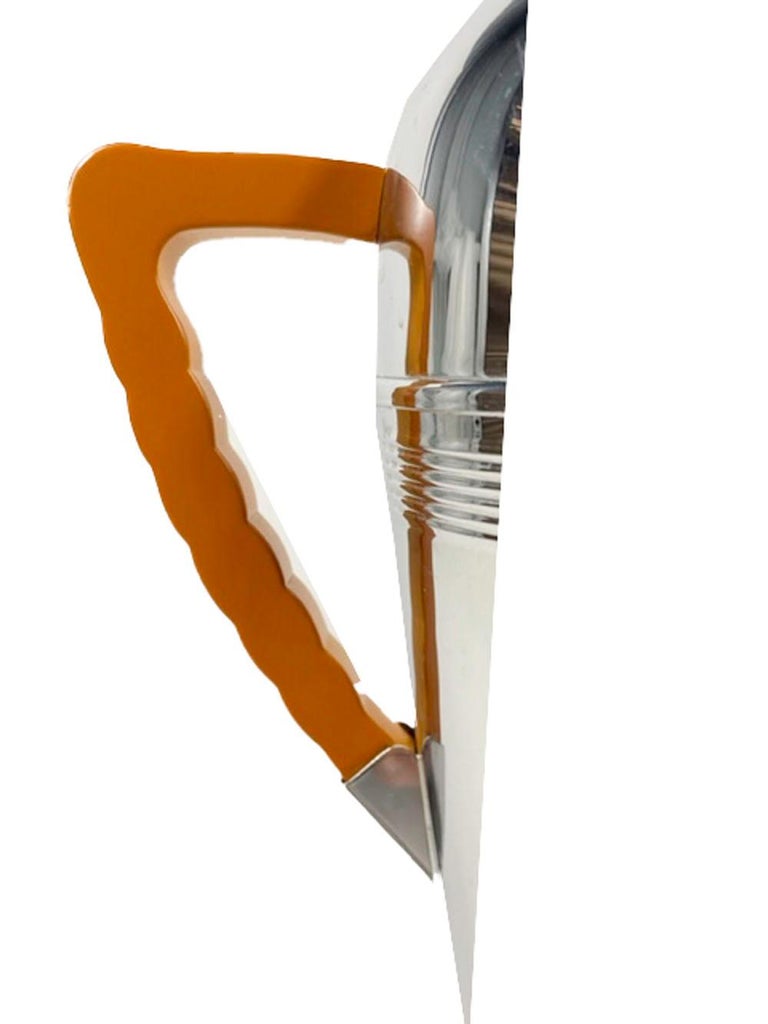 Art Deco Chrome Cocktail Shaker by Keystoneware with Yellow Bakelite ...