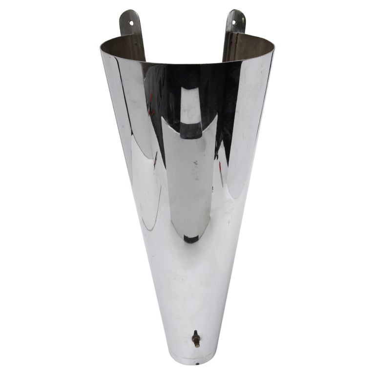 Art Deco Chrome Conical Wall Sconce For Sale at 1stDibs