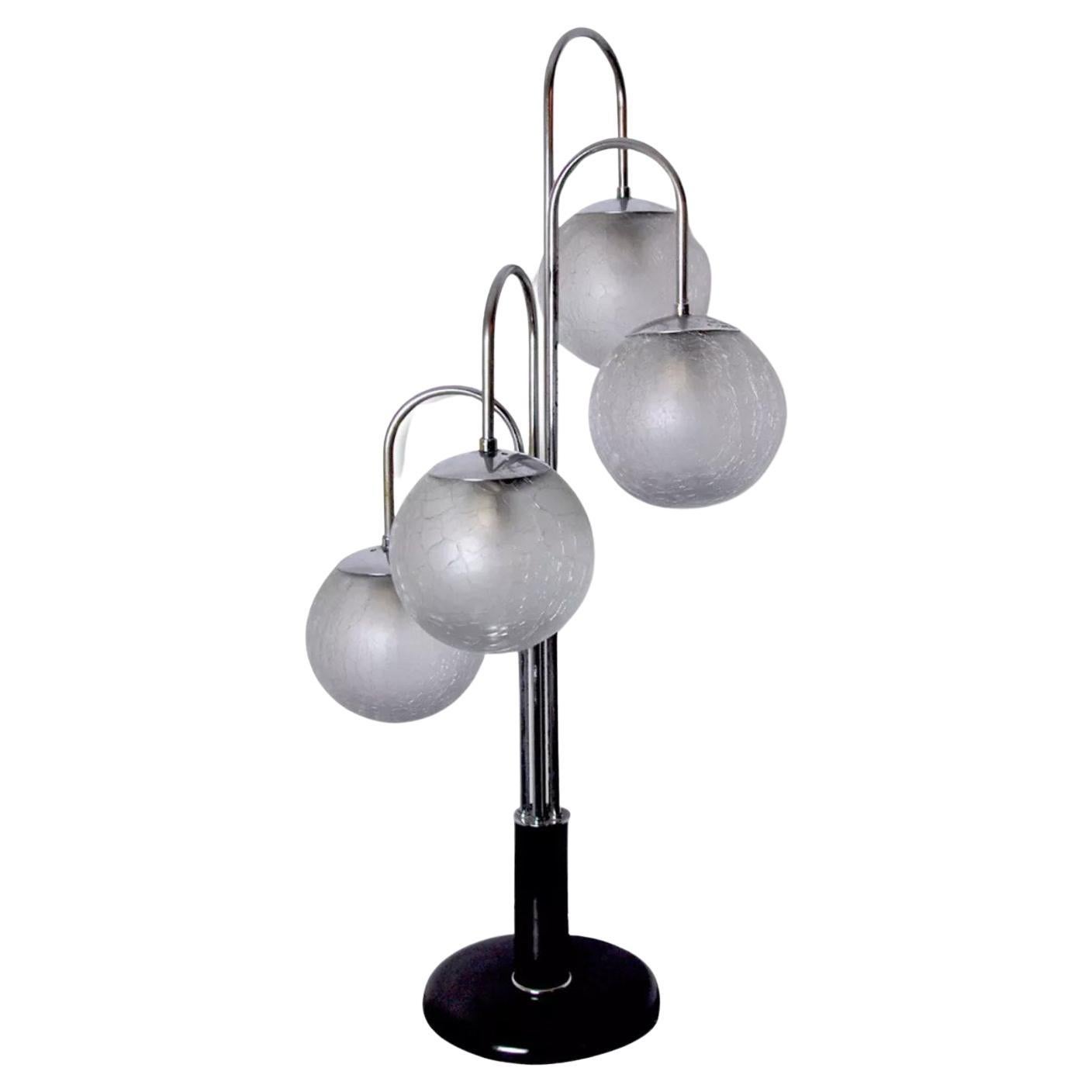 1960s Clam Shell Lamp with Pearl Globe at 1stDibs