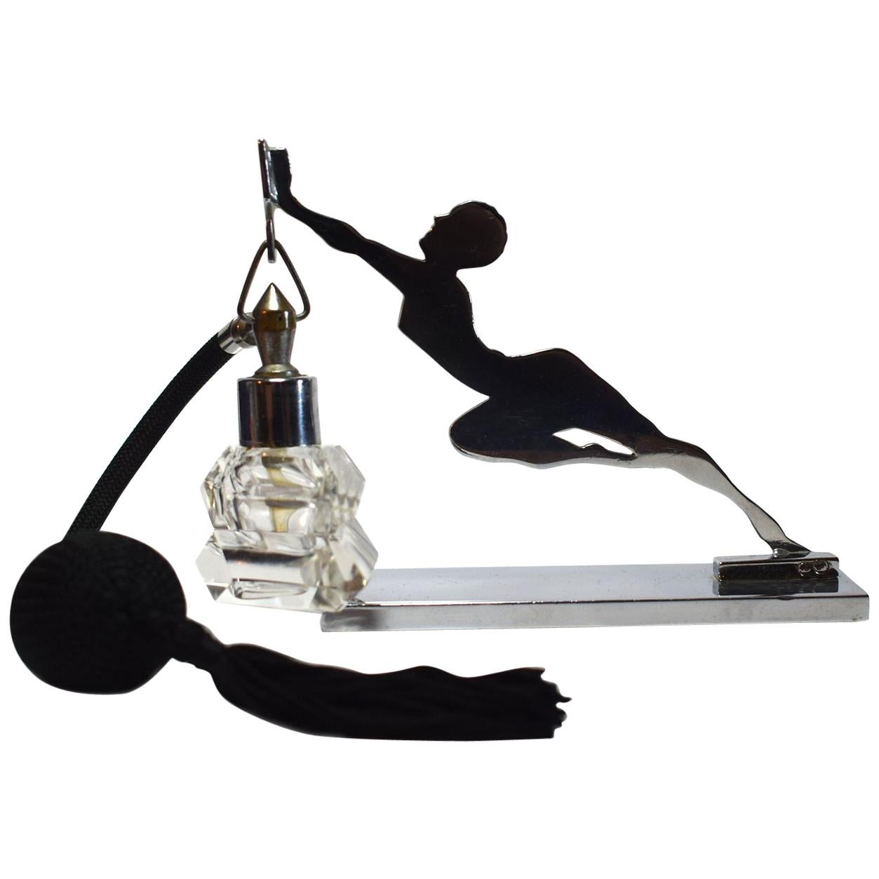 Art Deco Chrome Perfume Bottle Stand For Sale at 1stDibs