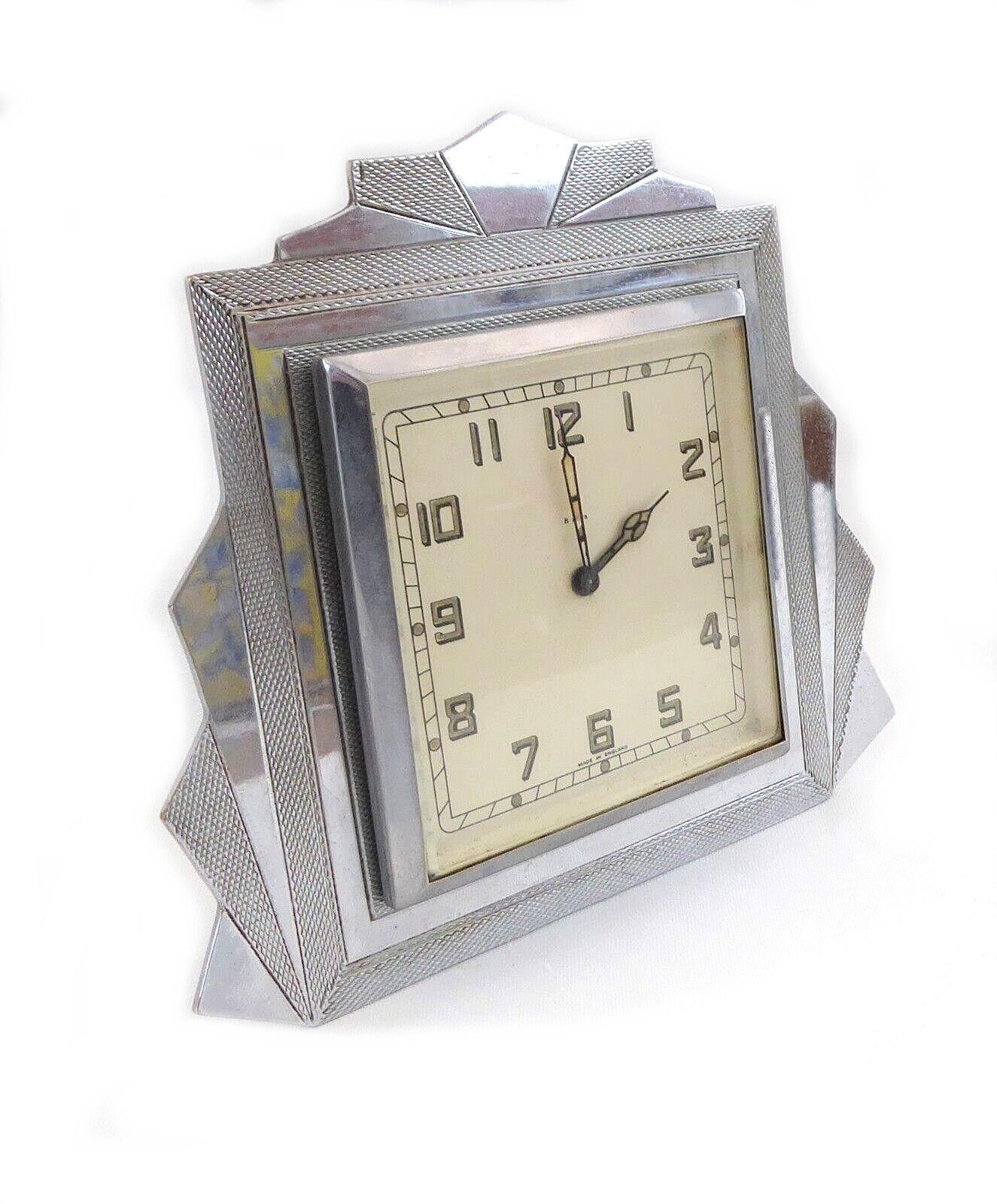 Art Deco Chrome Small 'Smiths' Clock By A.L. Davenport, English, c1930 ...