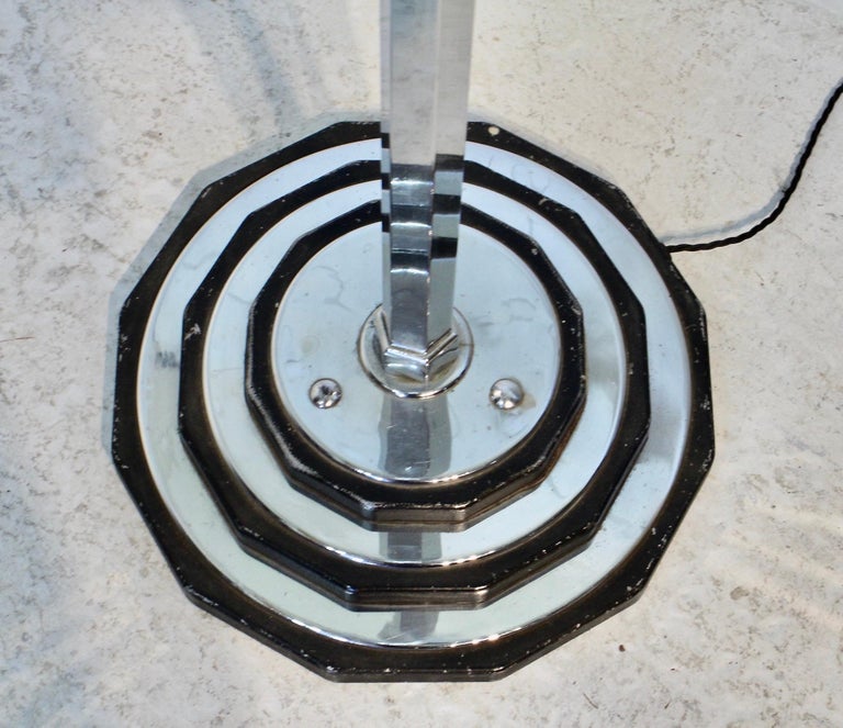 Art Deco Chrome Standard Lamp For Sale at 1stDibs