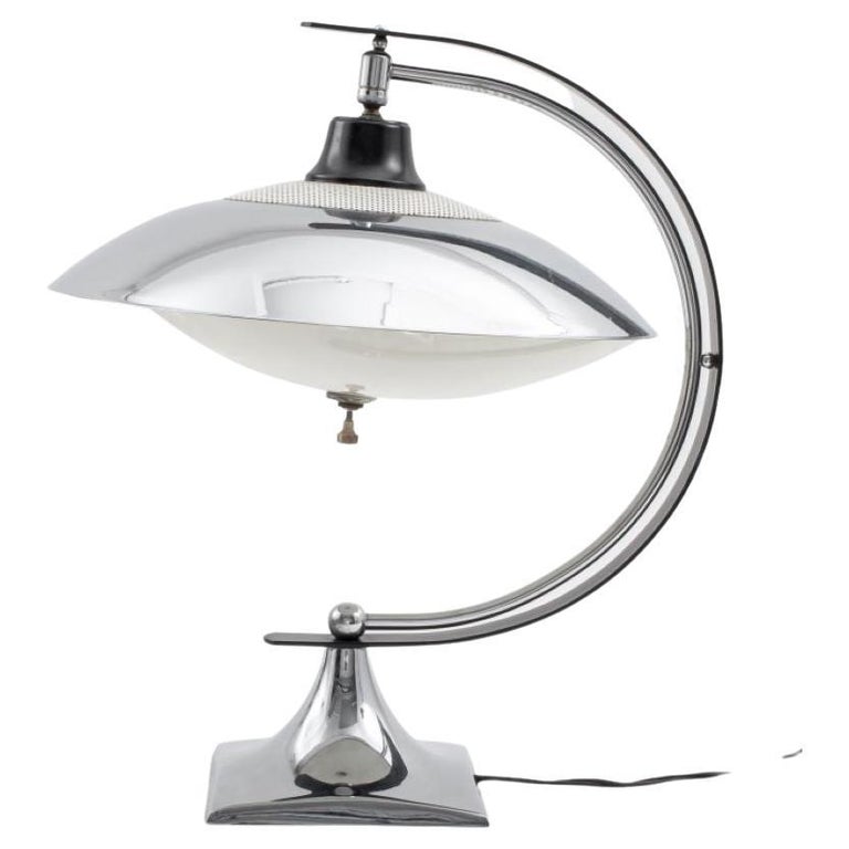 Art Deco Chrome Table Lamp For Sale at 1stDibs