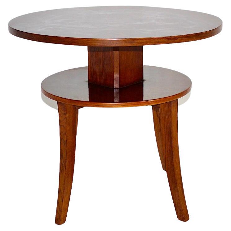 Art Deco Birch and Elm Circular Coffee Table at 1stDibs