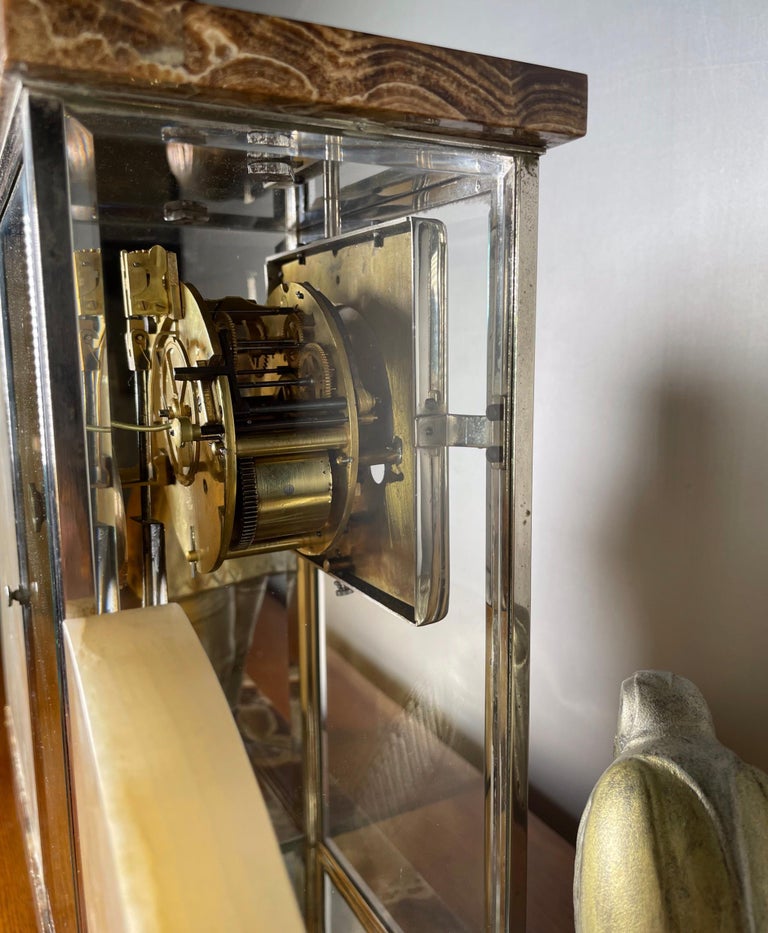 Art Deco Clock by the Sculptor Demetre Chiparus For Sale at 1stDibs