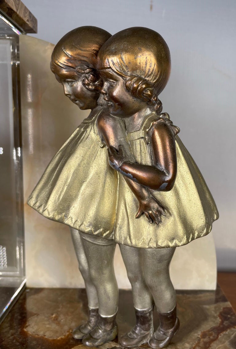 Art Deco Clock by the Sculptor Demetre Chiparus For Sale at 1stDibs