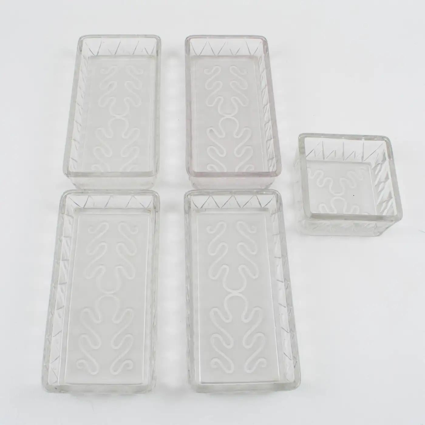 Art Deco Cocktail Barware Chrome and Macassar Wood Tray with Glass ...