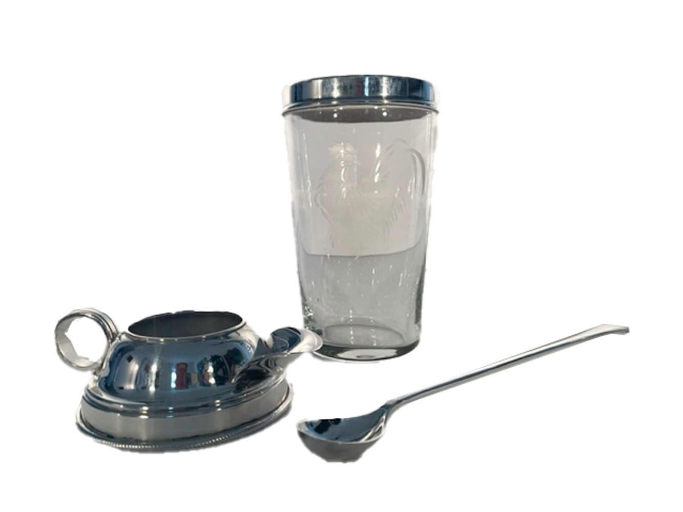 Art Deco Cocktail Pitcher and Stir Spoon by James Dixon and Sons ...