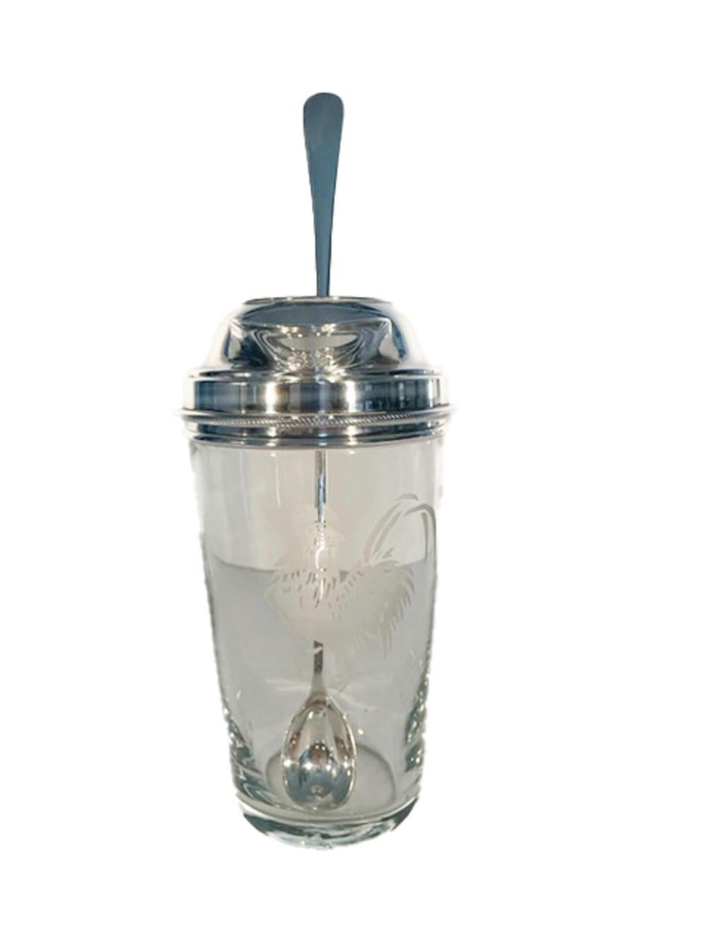 Art Deco Cocktail Pitcher and Stir Spoon by James Dixon and Sons ...