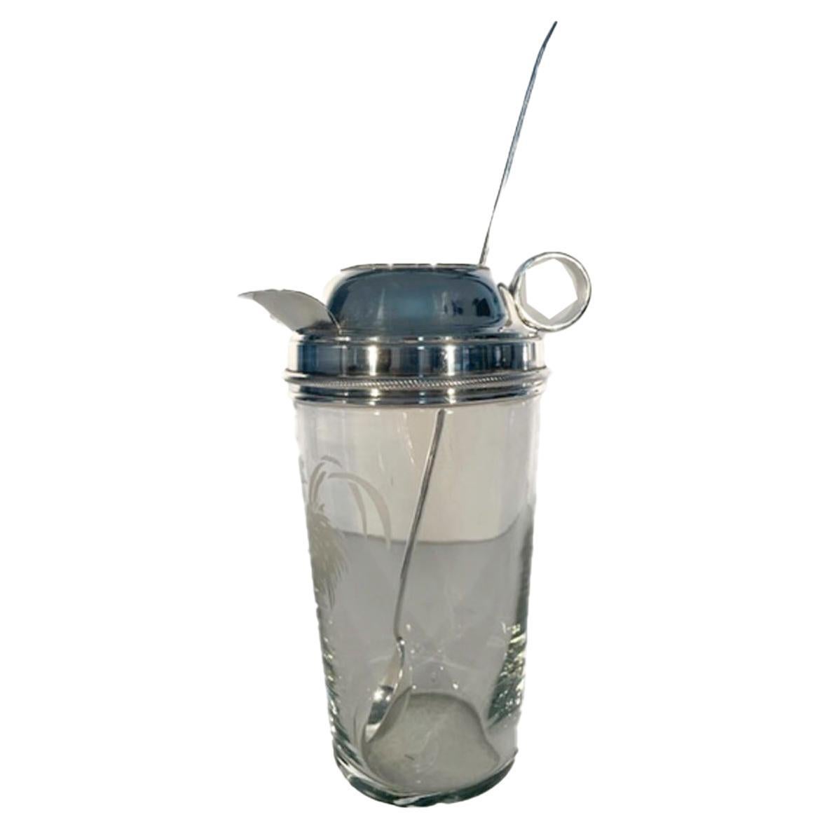 Art Deco Cocktail Pitcher and Stir Spoon by James Dixon and Sons ...