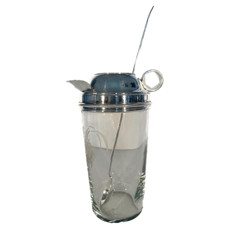 Art Deco Cocktail Pitcher and Stir Spoon by James Dixon and Sons ...