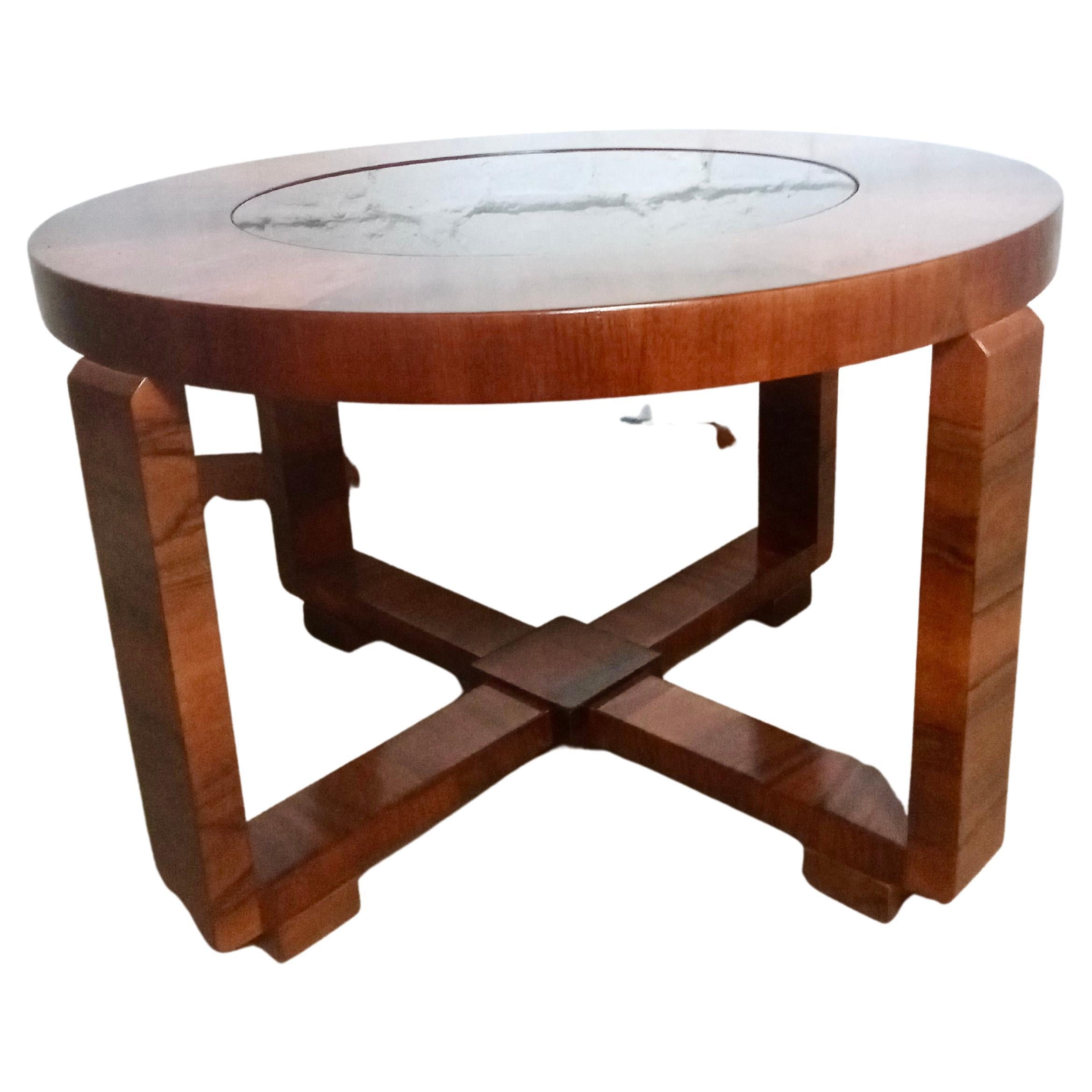 Art Deco Walnut Coffee Table, circa 1930 at 1stDibs