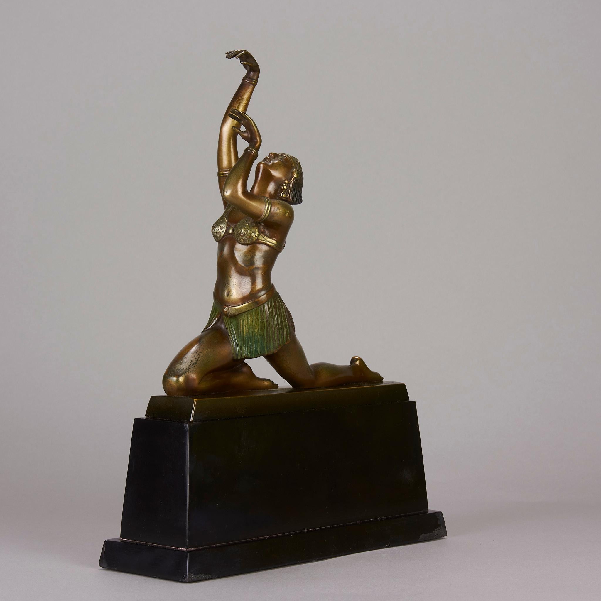 Art Deco Cold Painted Bronze Entitled "Fancy Dancer" by Otto ...