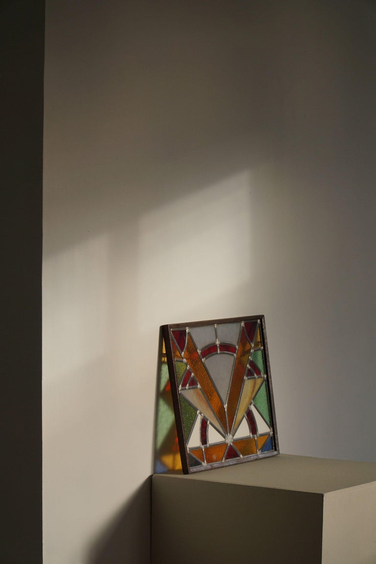 Art Deco, Colored Glass, Decorative Wall Art, Scandinavian Artist ...