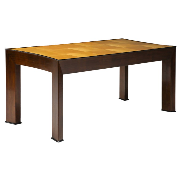 Art Deco Concave Dining Table, Trompe L'oeil, Italian Design, 1970's ...