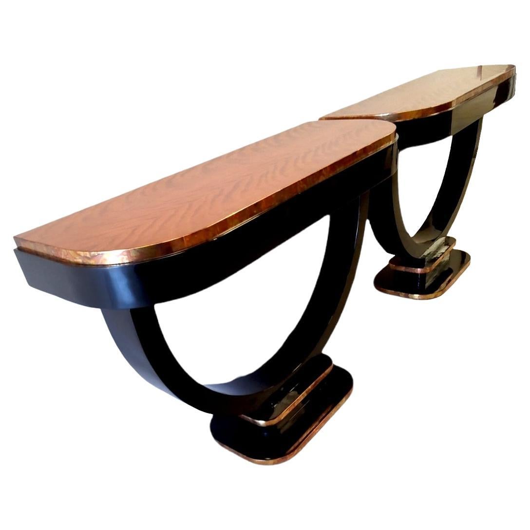 Art Deco Console "U" Shaped Base, 1930s at 1stDibs