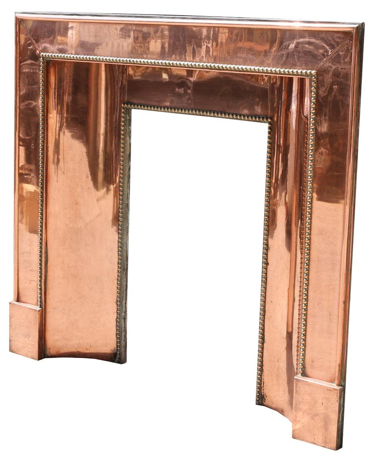 Art Deco Copper and Brass Fire Insert at 1stDibs