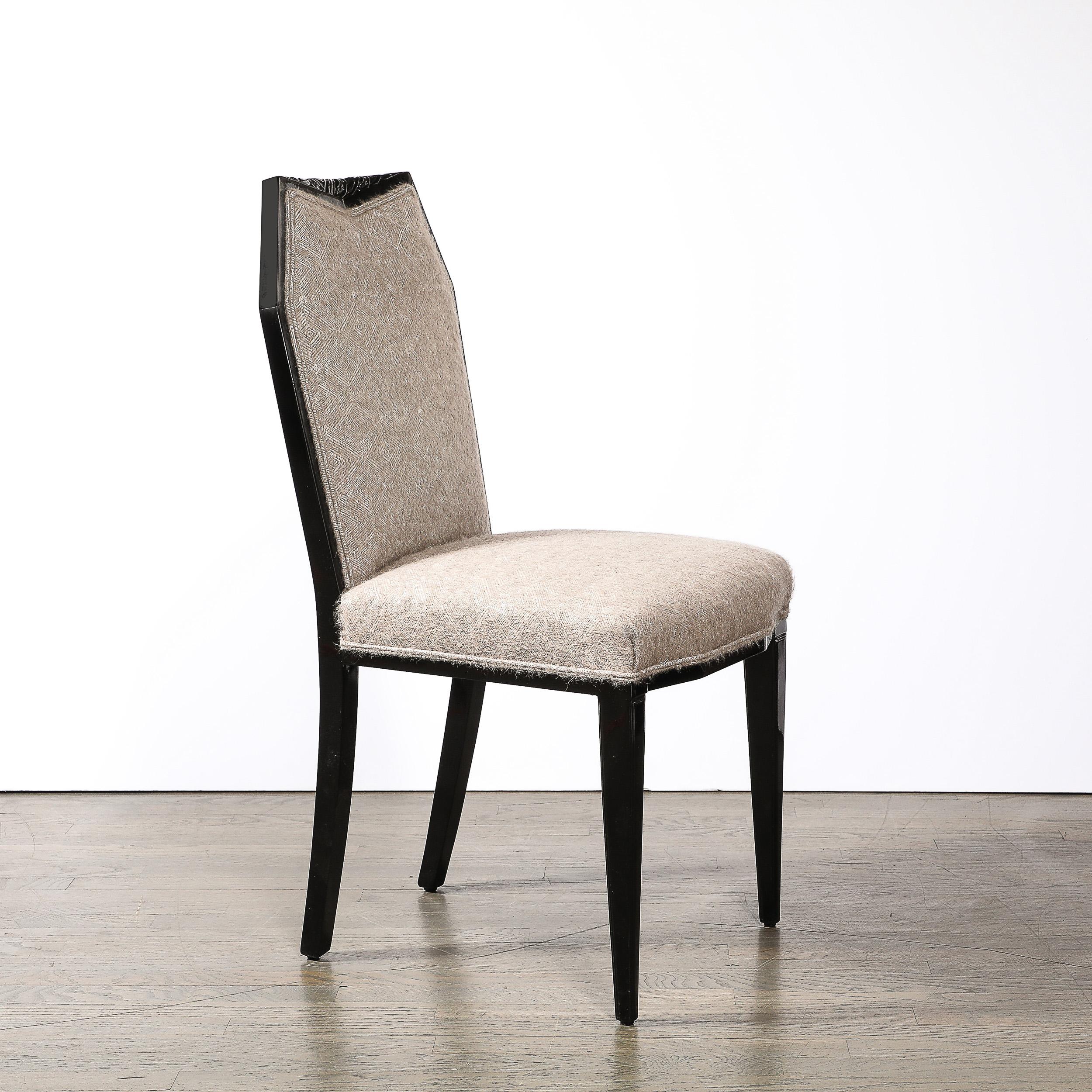 Art Deco Cubist Black Lacquer Skyscraper Style Club Chair in Manner of ...