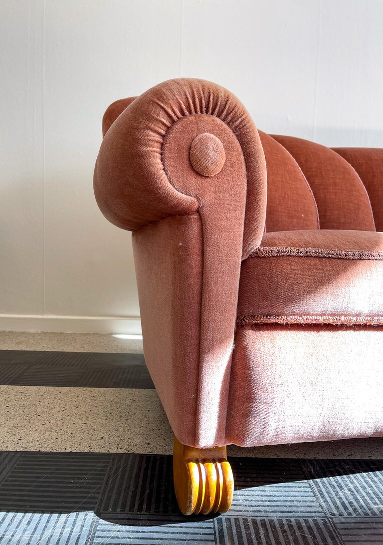 Art Deco Curved Sofa Sweden, 1930s at 1stDibs
