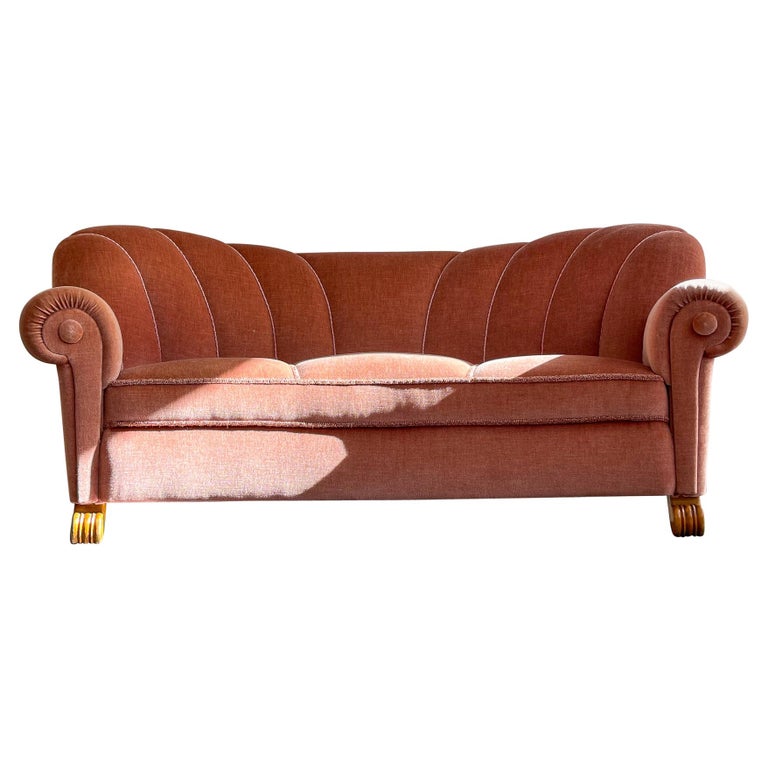 Art Deco Curved Sofa Sweden, 1930s at 1stDibs