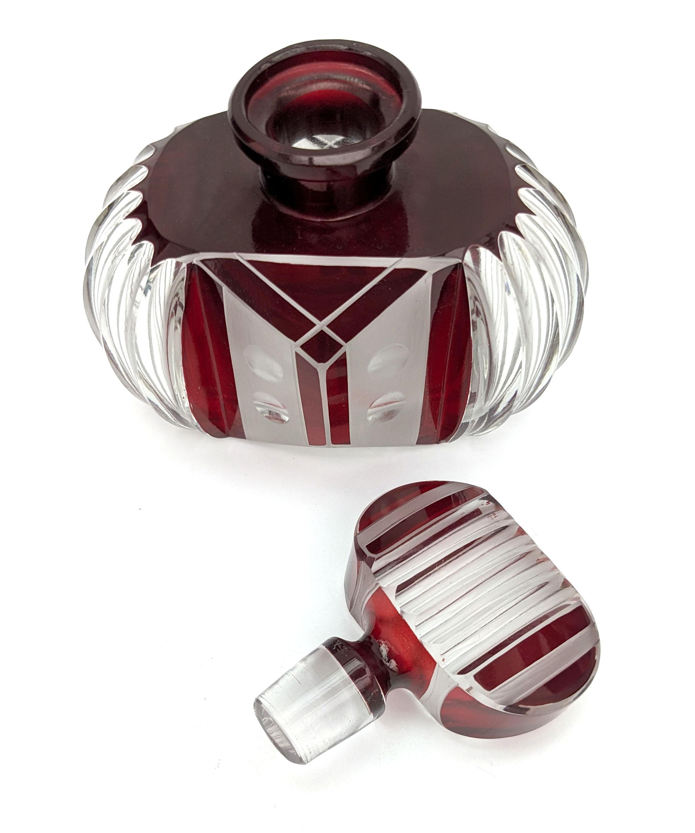 Art Deco Cut Glass and Enamel Ladies Perfume Bottle, c1930 For Sale at ...