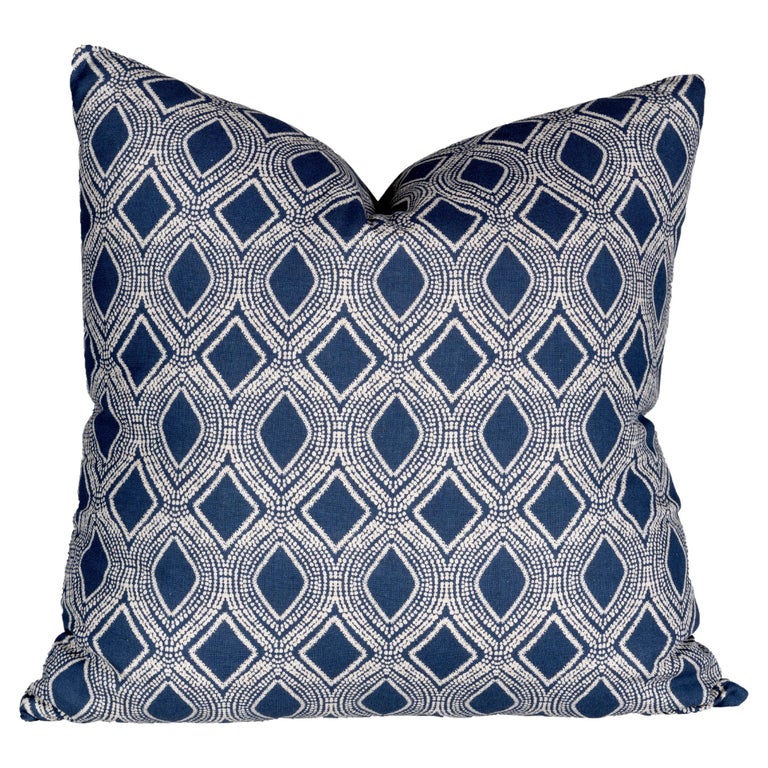 Art Deco Damask Rhombus Pillow For Sale at 1stDibs