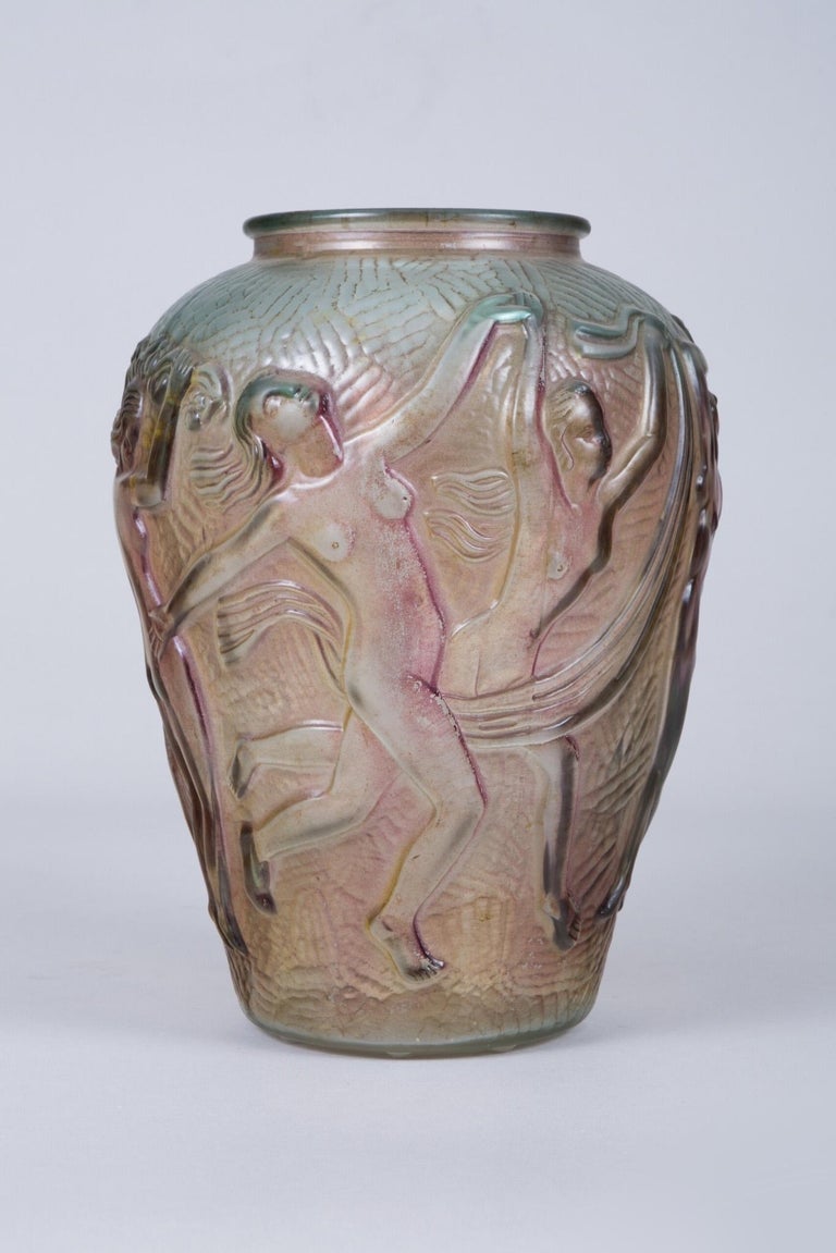 Art Deco Dancing Women, Glass, France, Original Condition, 1920s For ...