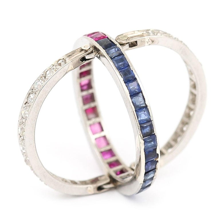 Art Deco Day and Night Ruby, Sapphire and Diamond Ring, Circa 1930 For ...