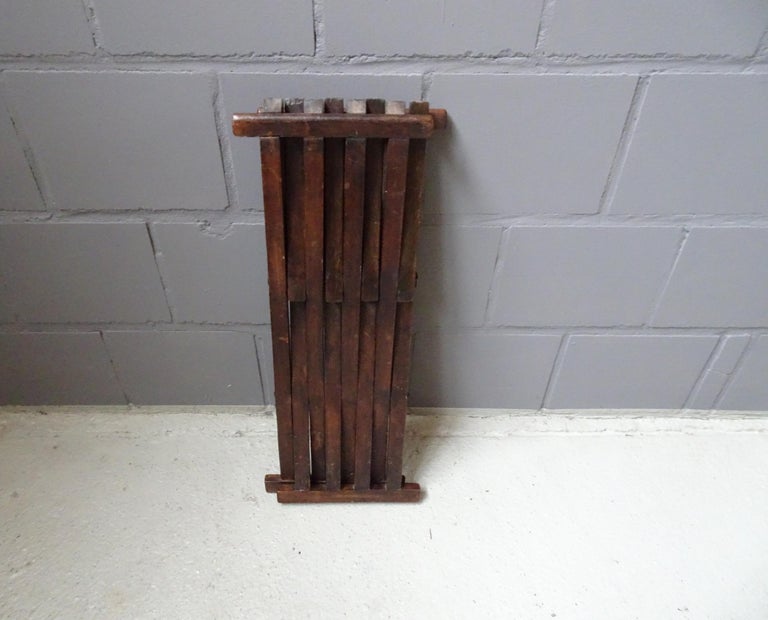 Art Deco Deck Chair, Primitive Folding Scissor Stool at 1stDibs