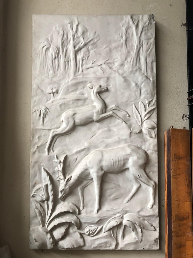 Art Deco Deer Stucco, France, 1930 For Sale at 1stDibs