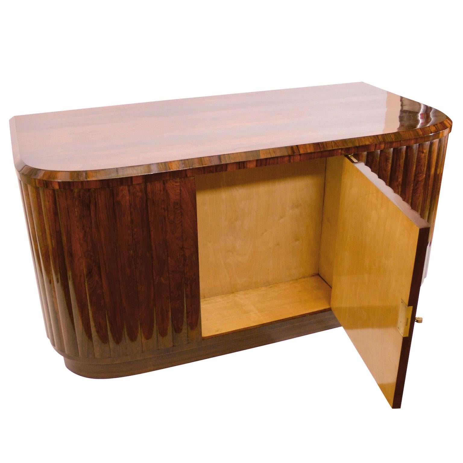 Art Deco Demilune Desk in Rosewood with Fluted Details at 1stDibs ...