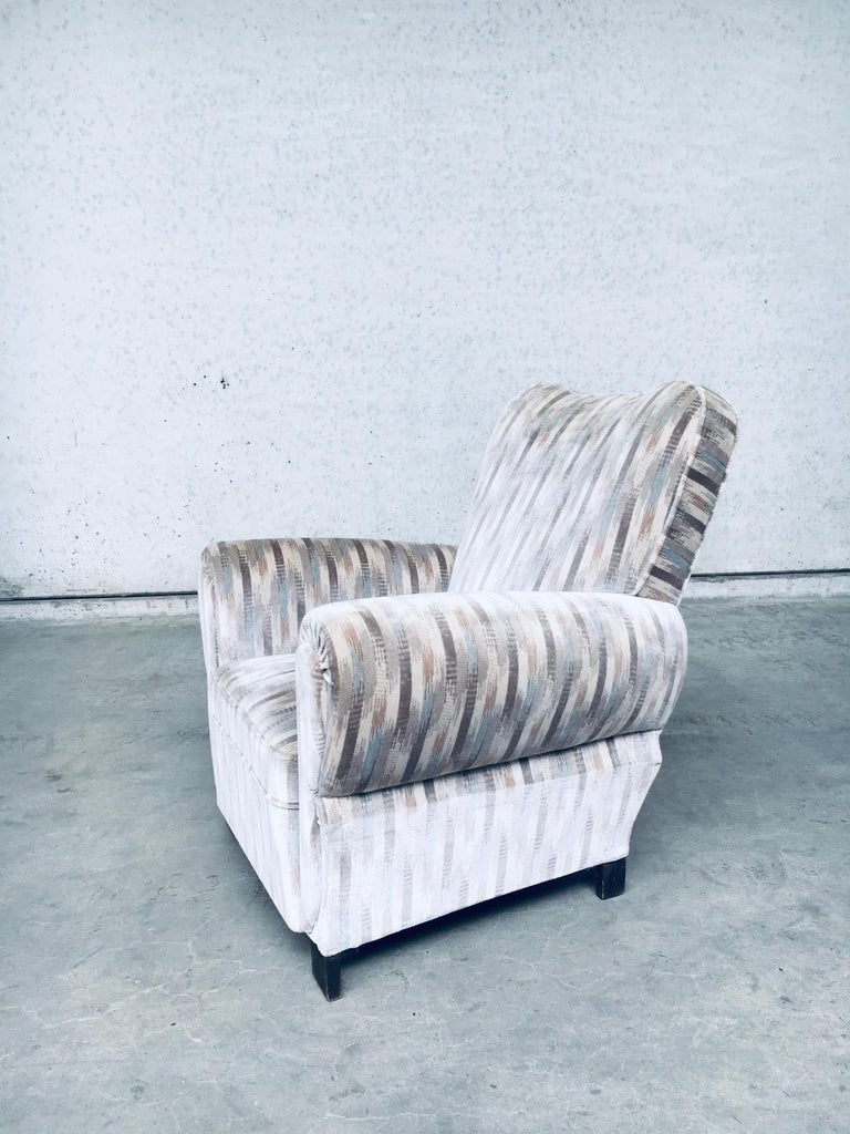 Art Deco Design Lounge Arm Chair set, Belgium 1940's For Sale at 1stDibs