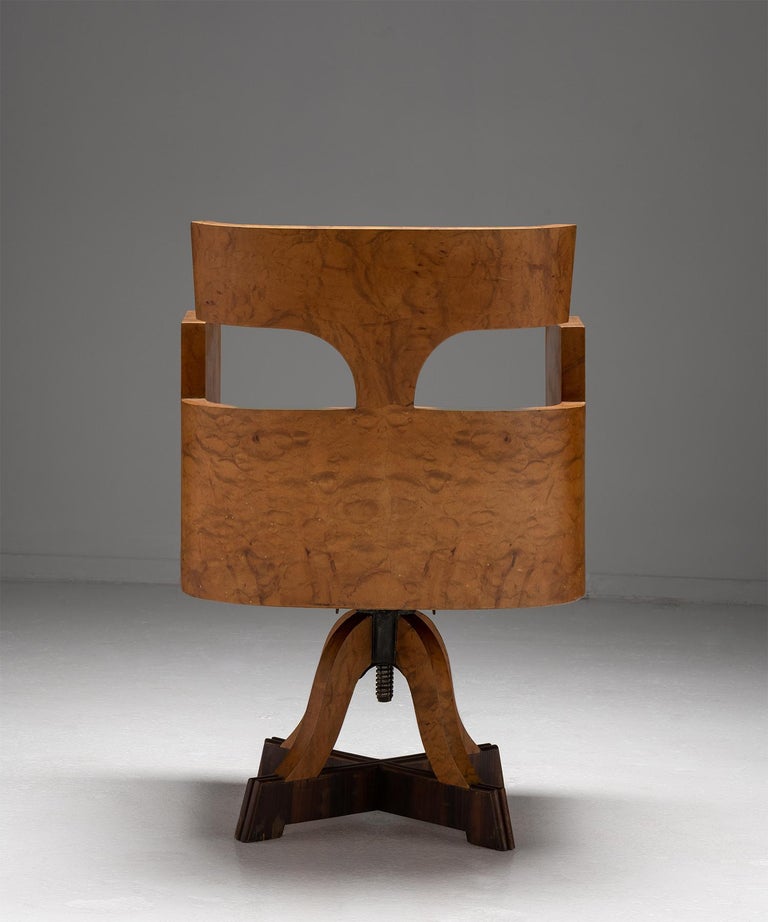 Art Deco Desk Chair, Italy Circa 1930 at 1stDibs | art deco office chair