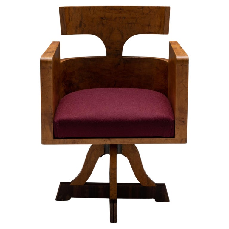 Art Deco Desk Chair, Italy Circa 1930 at 1stDibs | art deco office chair