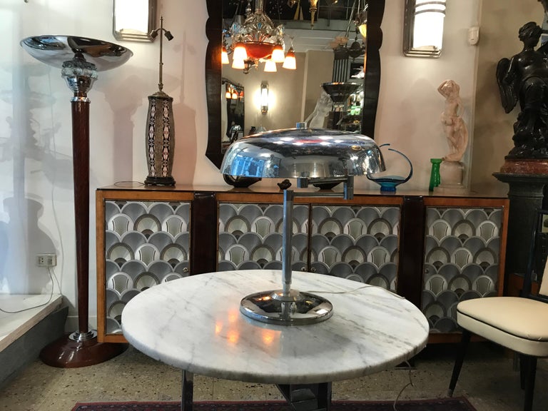 Art Deco Desk Lamp ,German, 1920, Materials: Chromed Bronze For Sale at ...