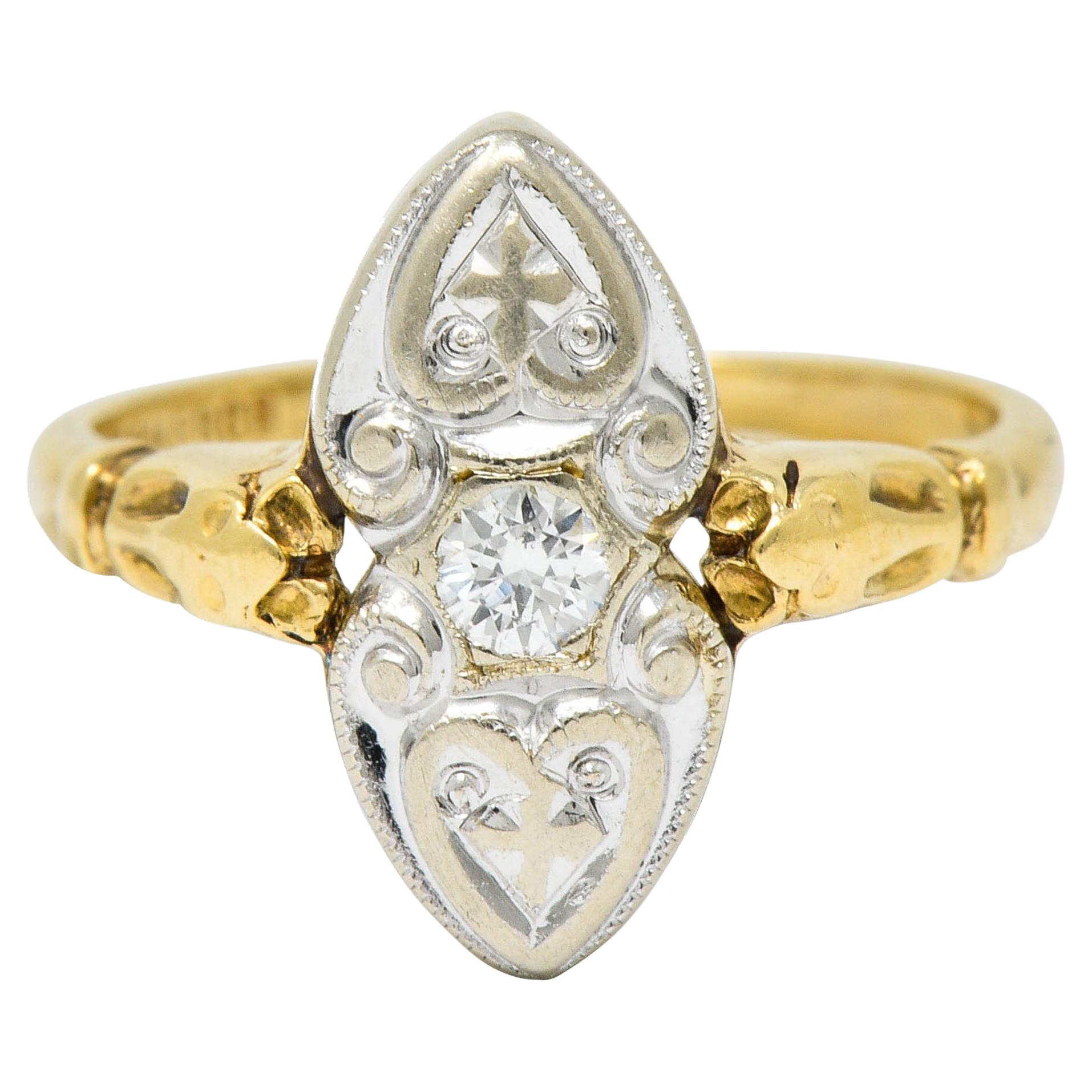 Impressive Art Deco Diamond Dinner Ring at 1stDibs