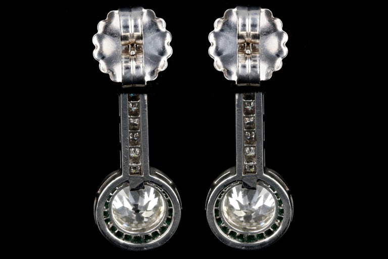 Art Deco Diamond and Emerald Enhancers at 1stDibs