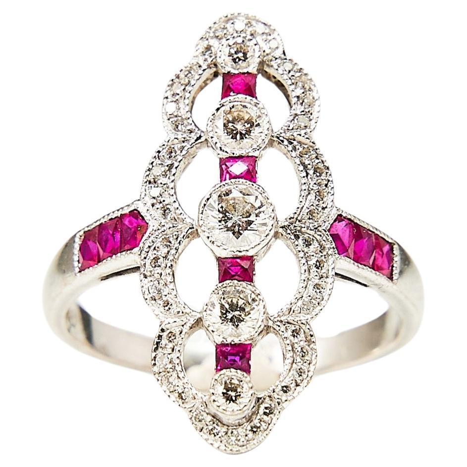 1930s Swedish Art Deco 2ct tourmaline ring For Sale at 1stDibs