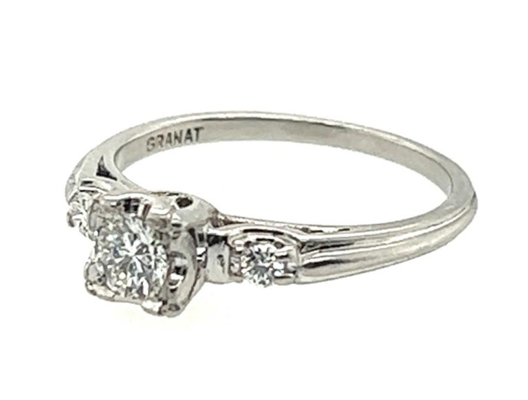 Art Deco Diamond Engagement Ring .30ct Famous Granat Brothers 1930's ...