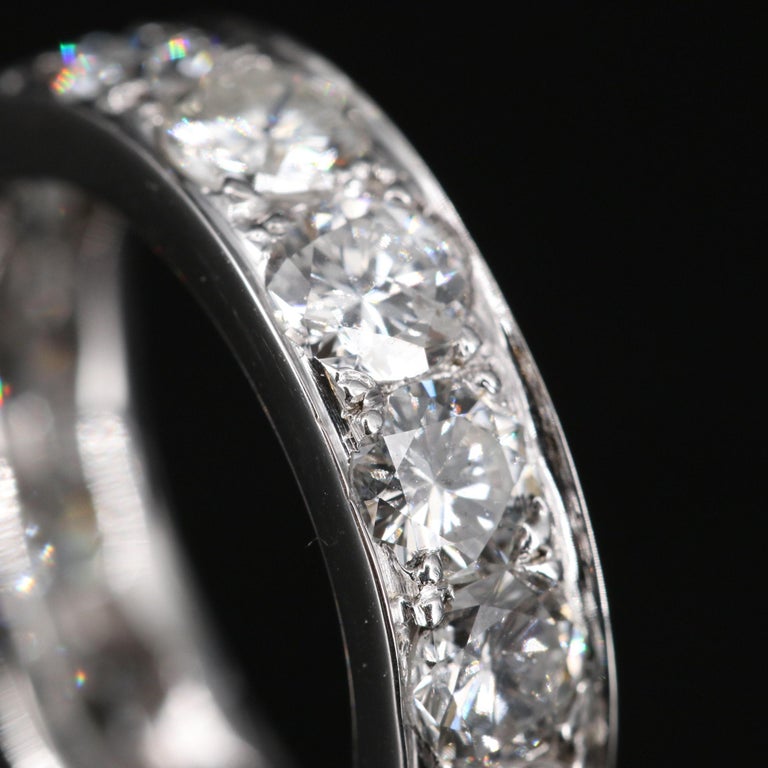 Customizable Art Deco Diamond Full Eternity Wedding Band, Modern ...