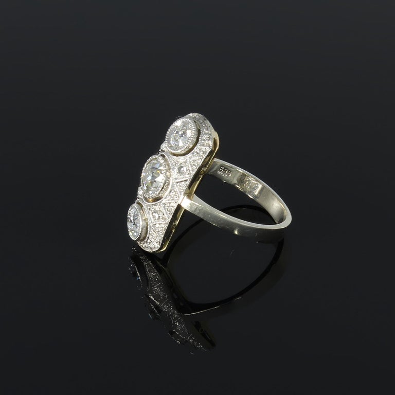 Art Deco Diamond Gold Ring at 1stDibs