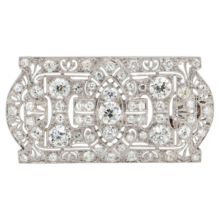 Art Deco Diamond Pin Pendant For Sale at 1stDibs