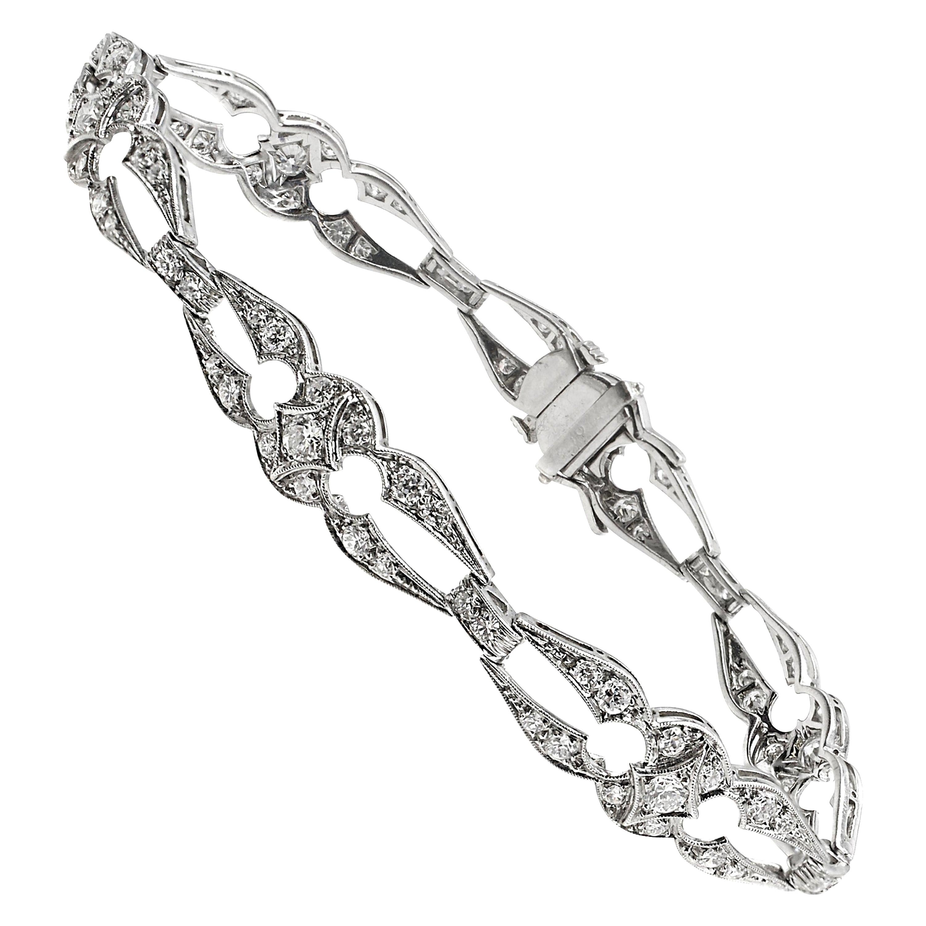 Art Deco Diamond Bracelet For Sale At 1stdibs