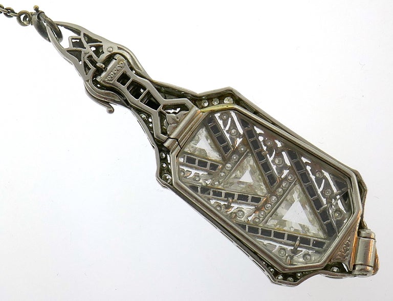 Art Deco Diamond Platinum Lorgnette with Black Onyx, 1920s For Sale at ...