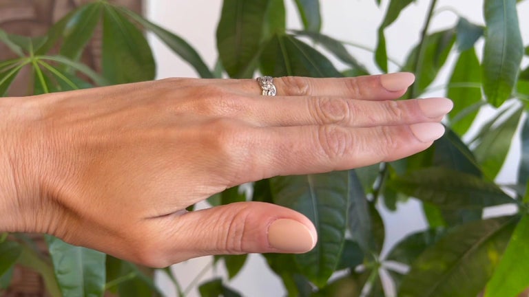 Art Deco Diamond Platinum Swirl Band Ring For Sale at 1stDibs