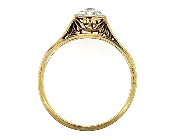 Art Deco Diamond Ring .20ct Old European Cut Original 1930s Antique ...