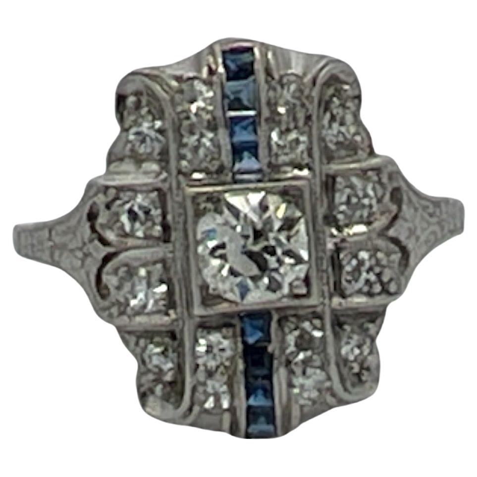 Art Deco "Diamond Swirl" Cocktail Ring at 1stDibs | art deco cocktail ...