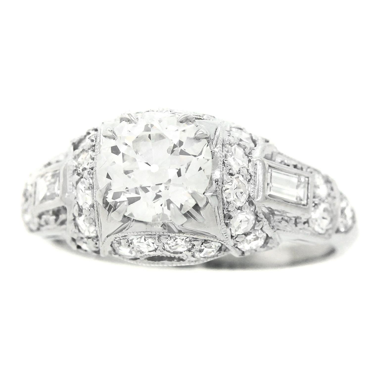 Art Deco Lozenge Diamond Ring at 1stDibs | lozenge shape diamond ...