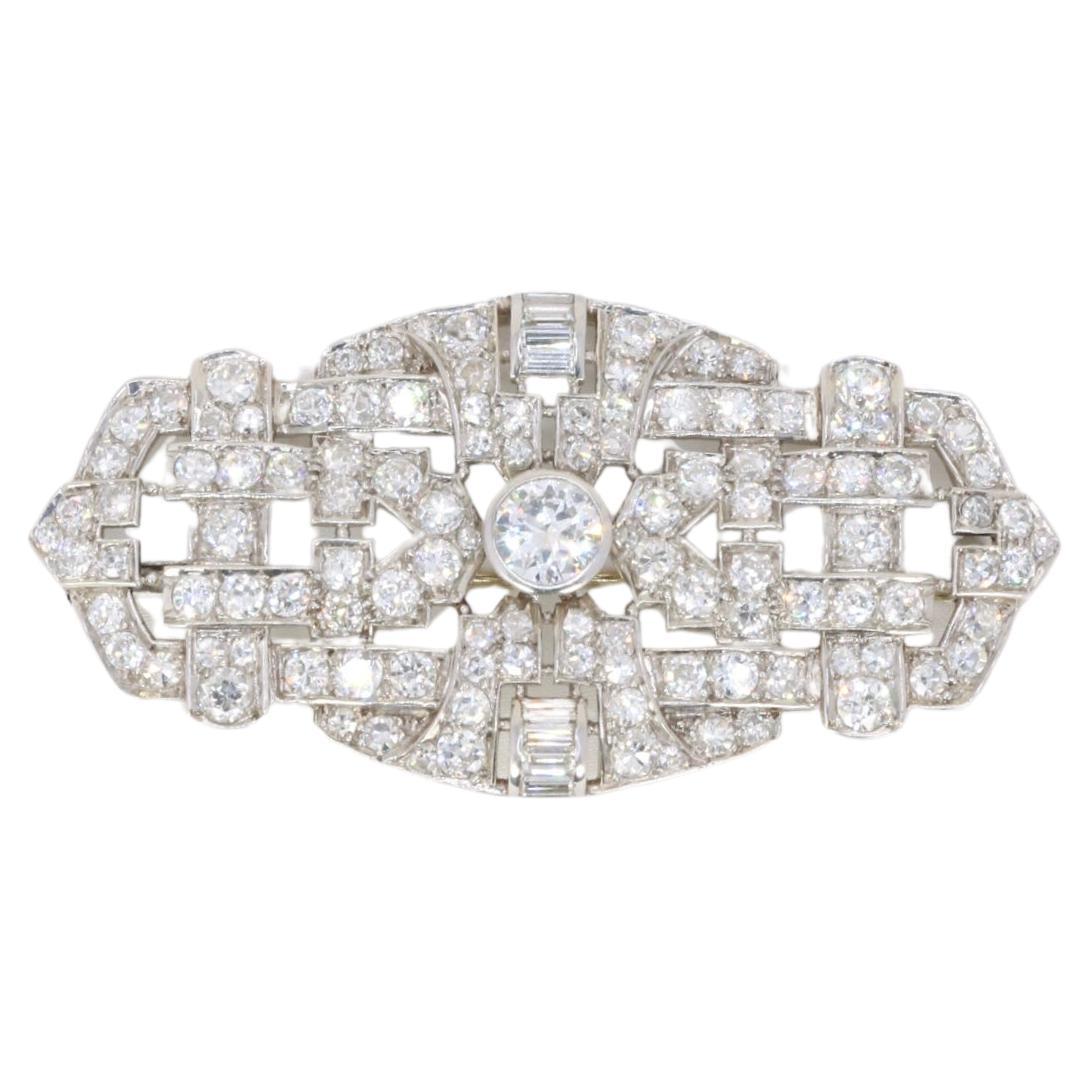 Art Deco Harry Winston Diamond Brooch, Made in 1939 at 1stDibs